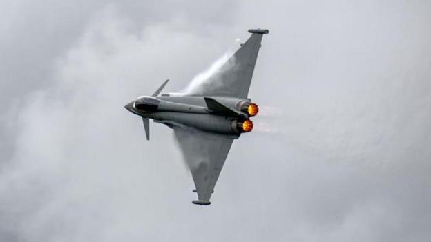 RAF Typhoon declares mid-air emergency during training flight - BBC News