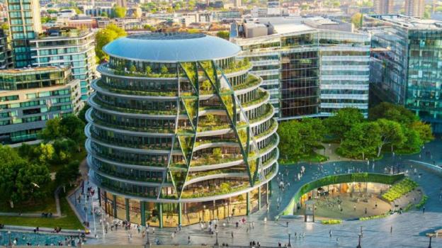 City Hall: Balcony gardens to 'modernise' vacant building - BBC News
