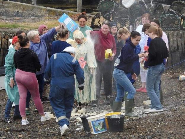Messy Blackening wedding tradition causing a clean-up headache - BBC News