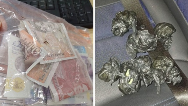 Drugs and cash found in car that jumped red light in Nottingham - BBC News