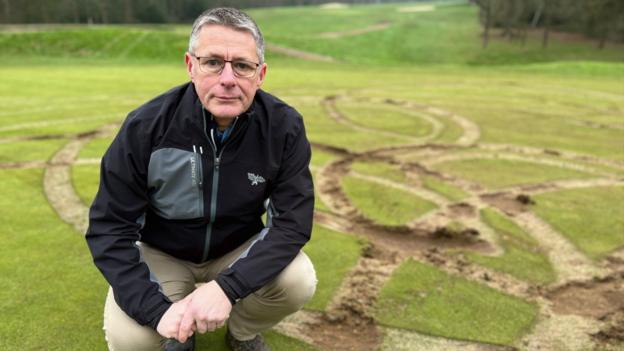 Quad bike vandals cause 'mindless damage' at Essex golf course - BBC News