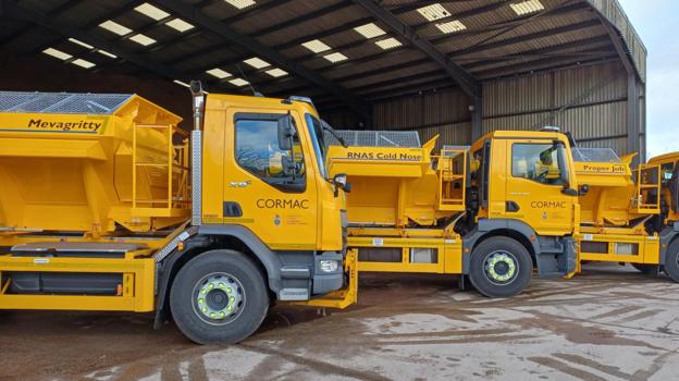 Cornwall's renamed road gritters ready for icy action - BBC News