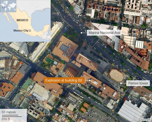 Mexico City blast: Hunt for survivors in Pemex building - BBC News