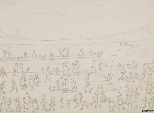 In pictures: Lowry's unseen art gets Salford showcase - BBC News