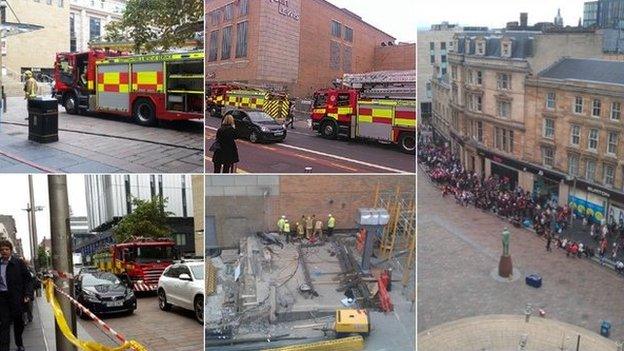 Fire scare closes Buchanan Galleries shopping centre - BBC News