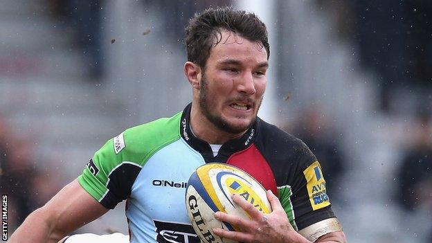 George Lowe: Harlequins centre extends deal until 2016 - BBC Sport