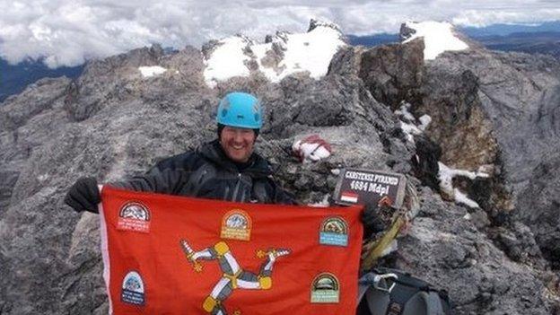 Phil Drowley: Climber's 'emotional' 14-year dream - BBC News