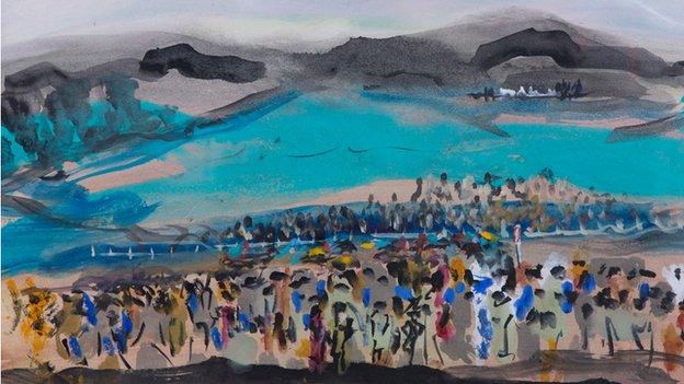 Artist John Beck, 99, holds first exhibition - BBC News