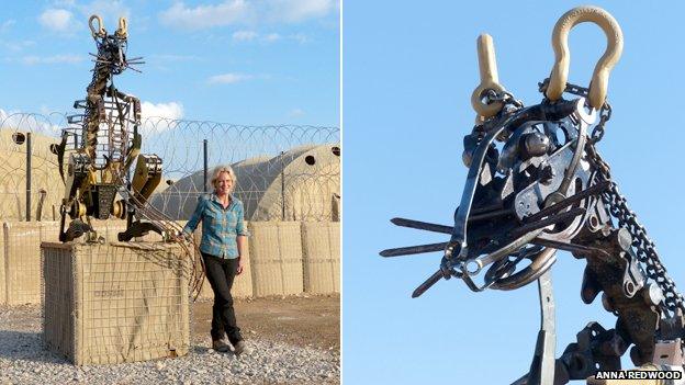 Desert Rats sculpture created from scrapped army vehicles - BBC News