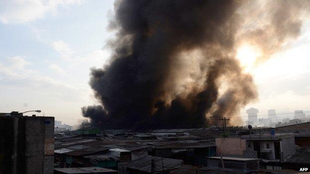 Guatemala City fire destroys La Terminal market - BBC News