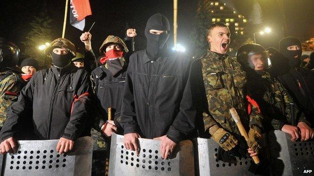 Ukraine leader Turchynov warns of far-right threat - BBC News