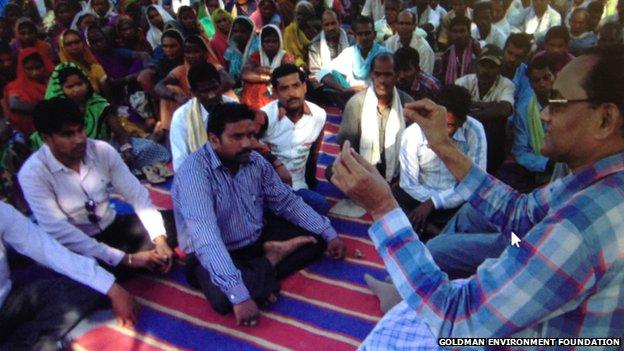 Goldman Prize: Indian Ramesh Agrawal wins top environment award - BBC News