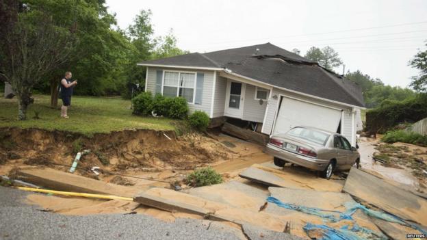 In pictures: US flooding and storms - BBC News