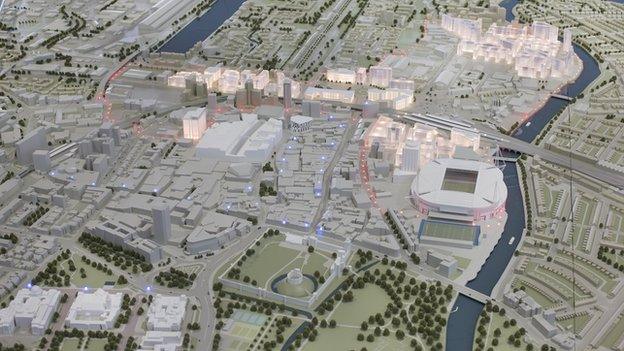 Cardiff scale model hopes to attract investors to city - BBC News