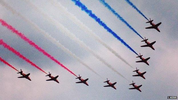 Red Arrows celebrate their 50th anniversary at Scotland's national ...