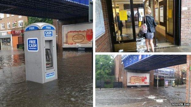Women rescued from car in north-west London flash floods - BBC News