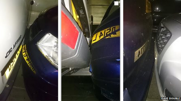 'Voyage from hell' leaves three hurt and 41 cars damaged - BBC News