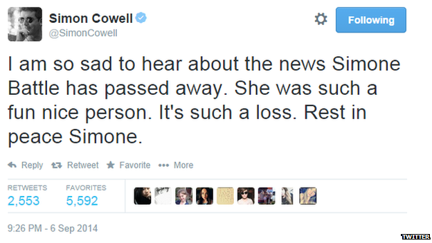 GRL singer Simone Battle's death was 'suicide by hanging' - BBC News