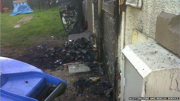 Warning after Perth rubbish fire spreads into flat - BBC News