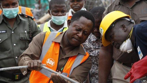 TB Joshua Lagos church collapse: Many South Africans dead - BBC News