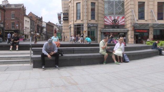 Nottingham's Trinity Square re-opens after £700,000 revamp - BBC News