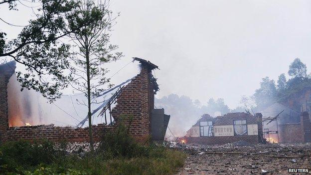 China fireworks factory blast kills 12 - BBC News