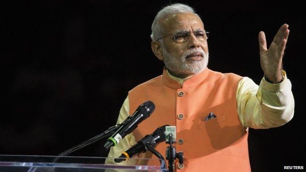 Indian media praise Modi's 'rocking speech' in New York - BBC News