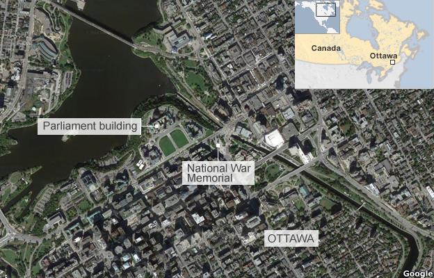 Ottawa shootings: Soldier killed and city on lockdown - BBC News