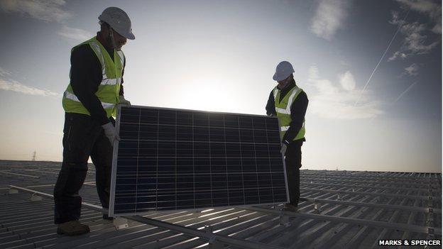 M&S builds UK's 'largest solar panel array' at Castle Donington - BBC News