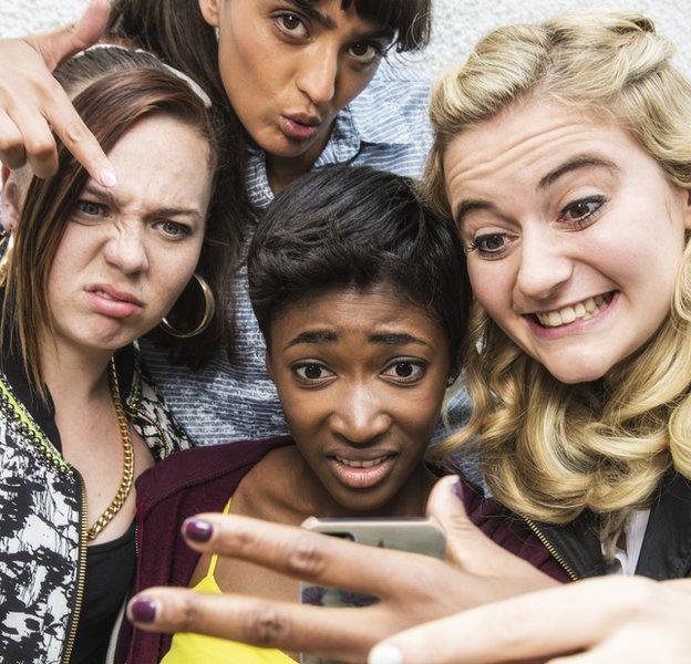 Some Girls cast say they are 'just as funny as boys' - BBC News