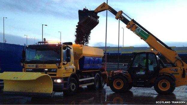 Warning as snow and ice affect roads across Scotland - BBC News