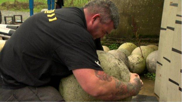 Sean O'Hagan: Living large with Ulster's strongest man - BBC News