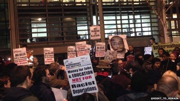 Jimmy Mubenga death: Protest over G4S trial verdicts - BBC News