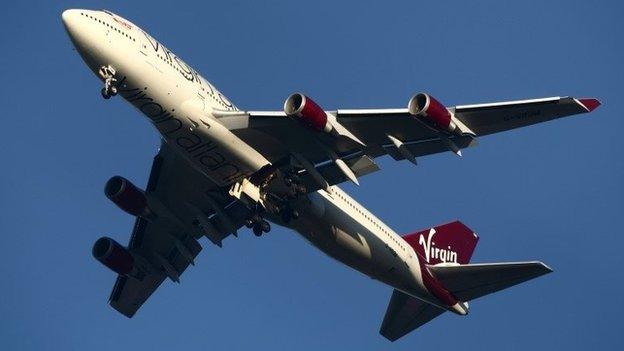 Virgin Atlantic jet lands safely with landing gear problem - BBC News