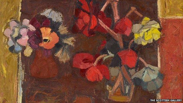 Lost work by Scottish colourist Cadell found on back of painting - BBC News