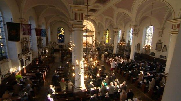 Photographs of Derby Cathedral from 1880s found - BBC News