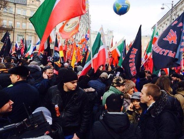 Ukraine crisis: Moscow rally against 'coup' one year on - BBC News