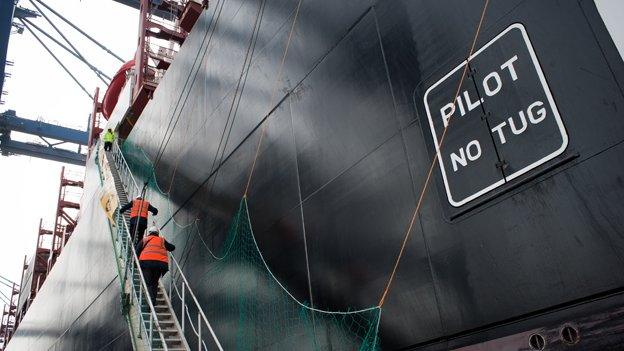 On board the world's biggest ship - BBC News