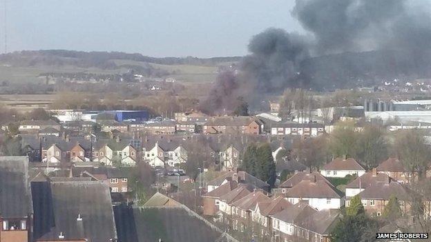 Fire breaks out at Timms UK factory in Tamworth - BBC News