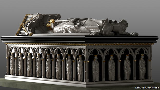 Robert the Bruce tomb relics displayed at Abbotsford - BBC News
