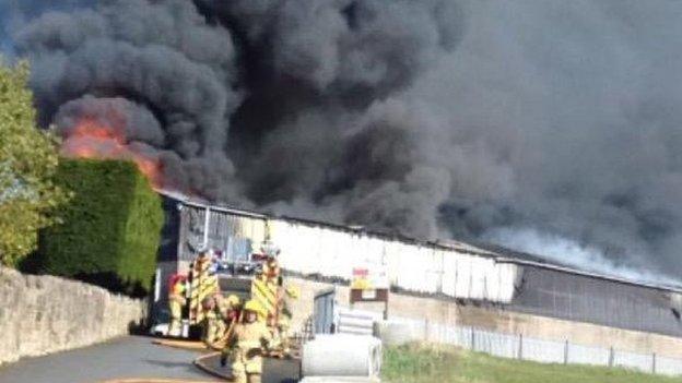 Blaze reported at building premises in Hillsborough - BBC News