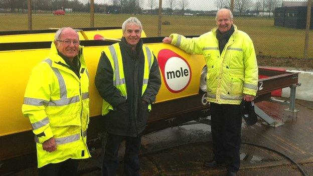 Underground freight travel tested in Northampton - BBC News