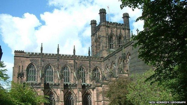 Scale model of Chester Cathedral to be made in Lego - BBC News