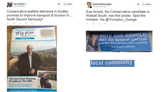 Election 2015: "Misstakes and mispellings" - BBC News