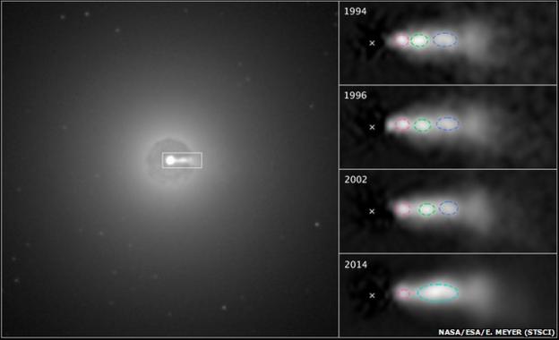 Black hole glimpsed playing cosmic billiards - BBC News