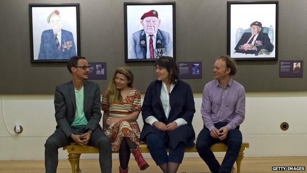 D-Day portraits commissioned by Prince Charles go on display - BBC News