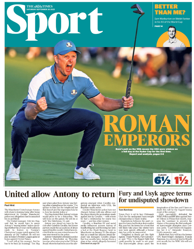 Saturday back pages - BBC Sport