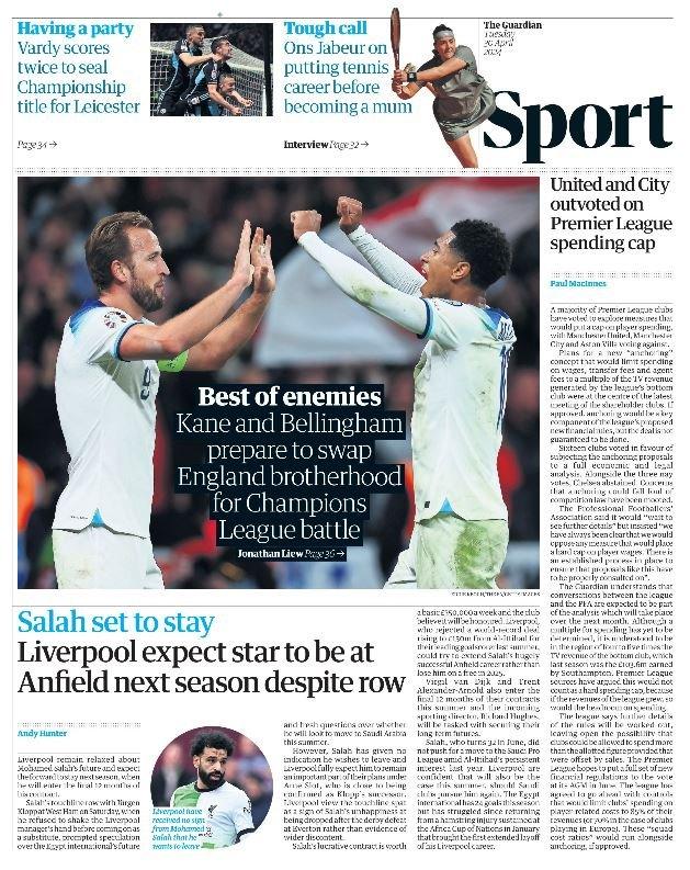 Tuesday's back pages - BBC Sport