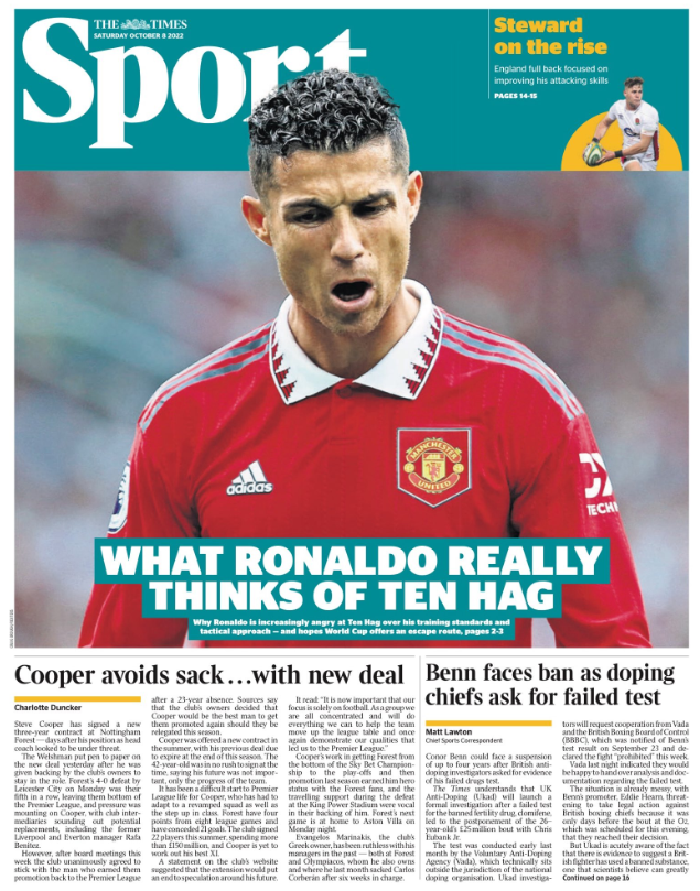 Saturday's back pages - BBC Sport
