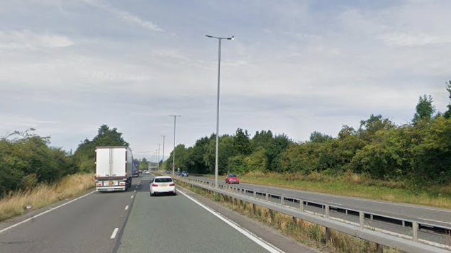 Five crashes reported on A610 in Nottinghamshire due to icy conditions ...